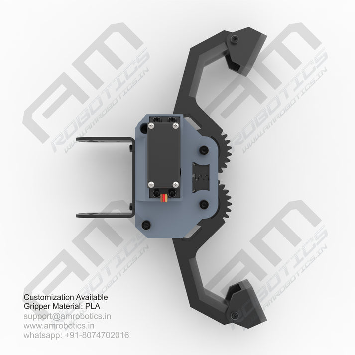 3D Printed Robotic Arm Gripper with MG996R Servo Motor Mount Model 1 ...