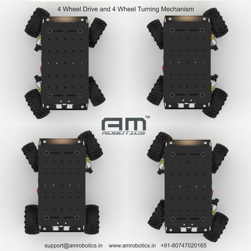 Rover BO4WD4WT Do It Yourself Chassis Kit – Am Robotics