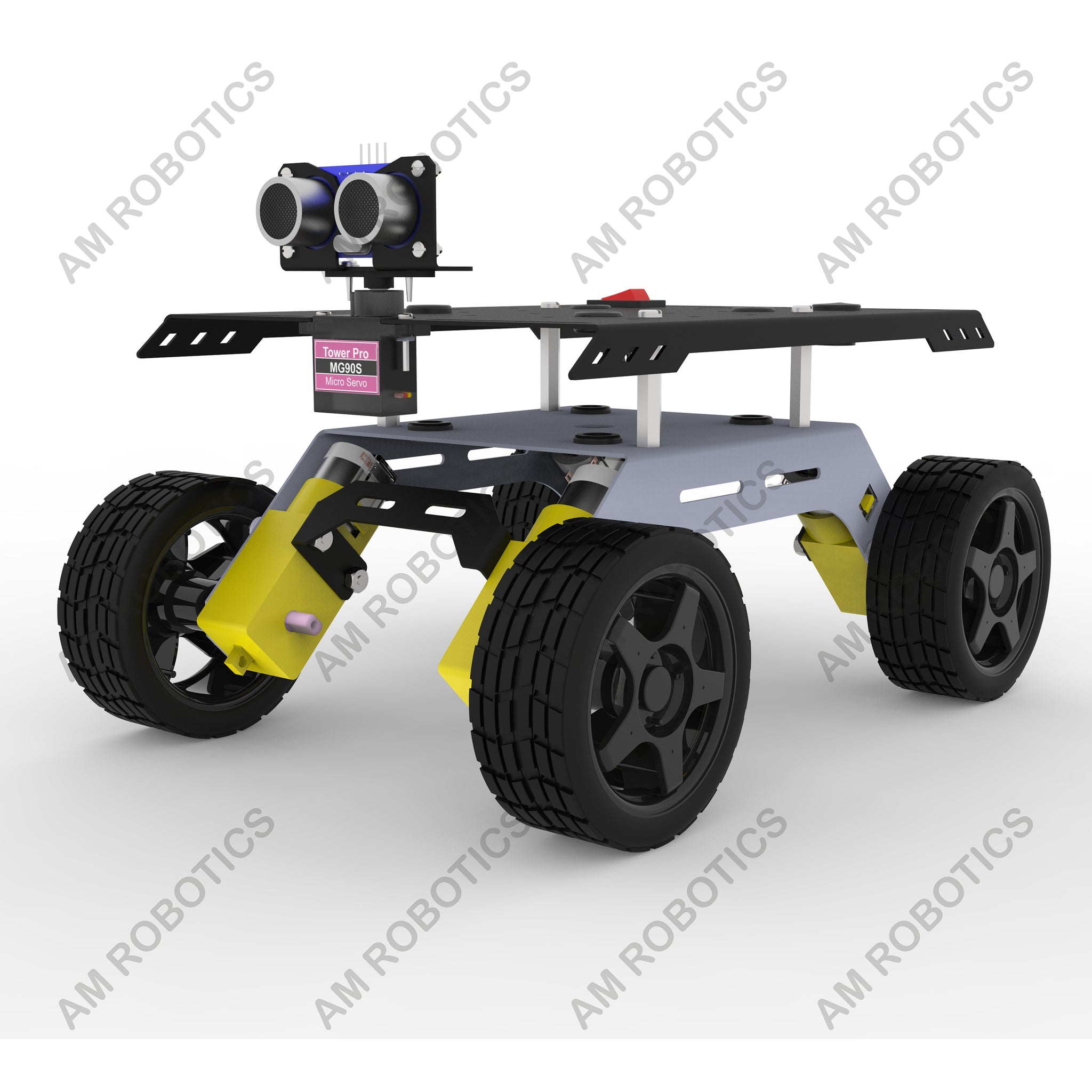 ROVER 4WD BO SERIES 1 METAL CHASSIS DIY KIT MATT BLACK & GRAY – Am Robotics