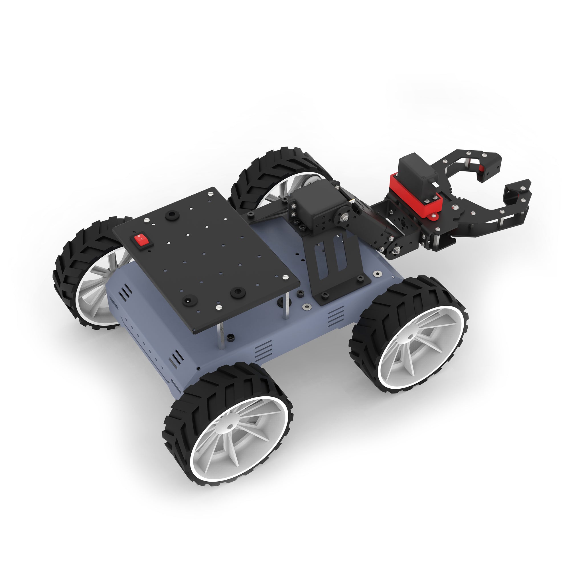 4WD 3DOF PICK AND PLACE PROGRAMMABLE METAL DIY ARM ROBOTIC CHASSIS KIT ...