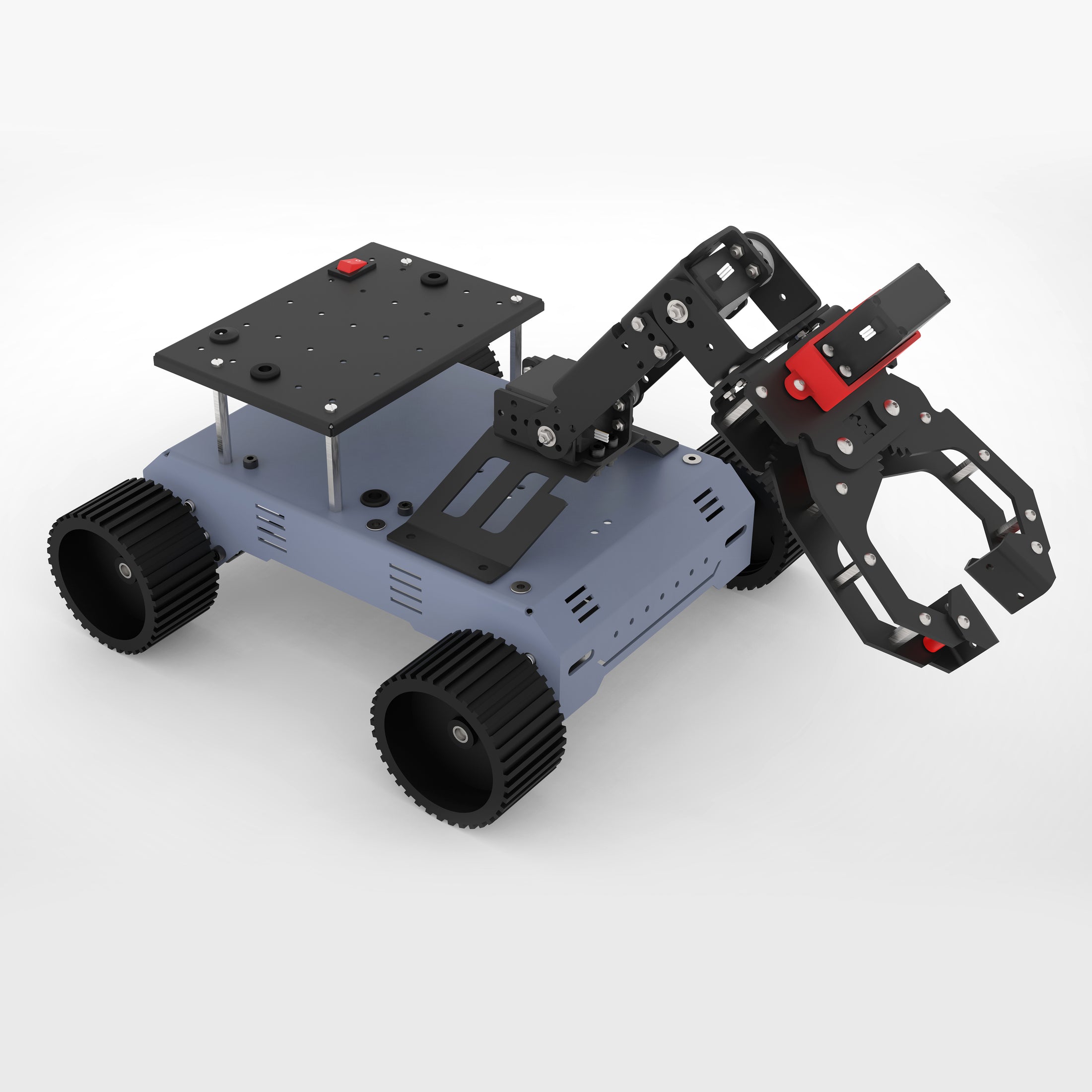 4WD 3DOF PICK AND PLACE PROGRAMMABLE METAL DIY ARM ROBOTIC CHASSIS KIT ...