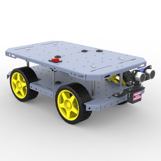 ROVER 4WD SOCCER BO SERIES 2 METAL CHASSIS DIY ROBO KIT MATT BLACK & G ...