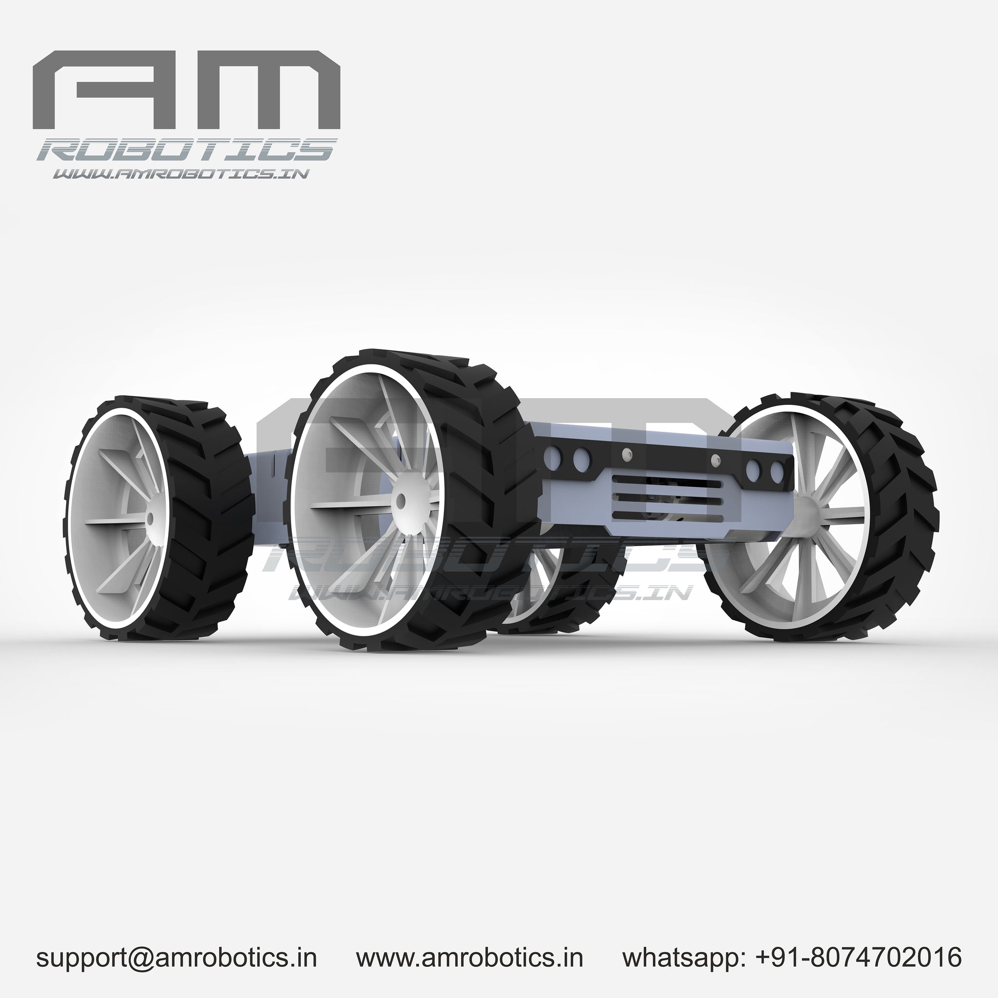 ROVER 4WD JOHNSON SERIES 2 GRAY DIY ROBOTIC METAL CHASSIS KIT – Am Robotics