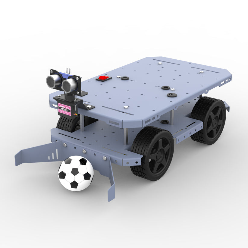 ROVER 4WD SOCCER BO SERIES 2 METAL CHASSIS DIY ROBO KIT MATT BLACK & G ...