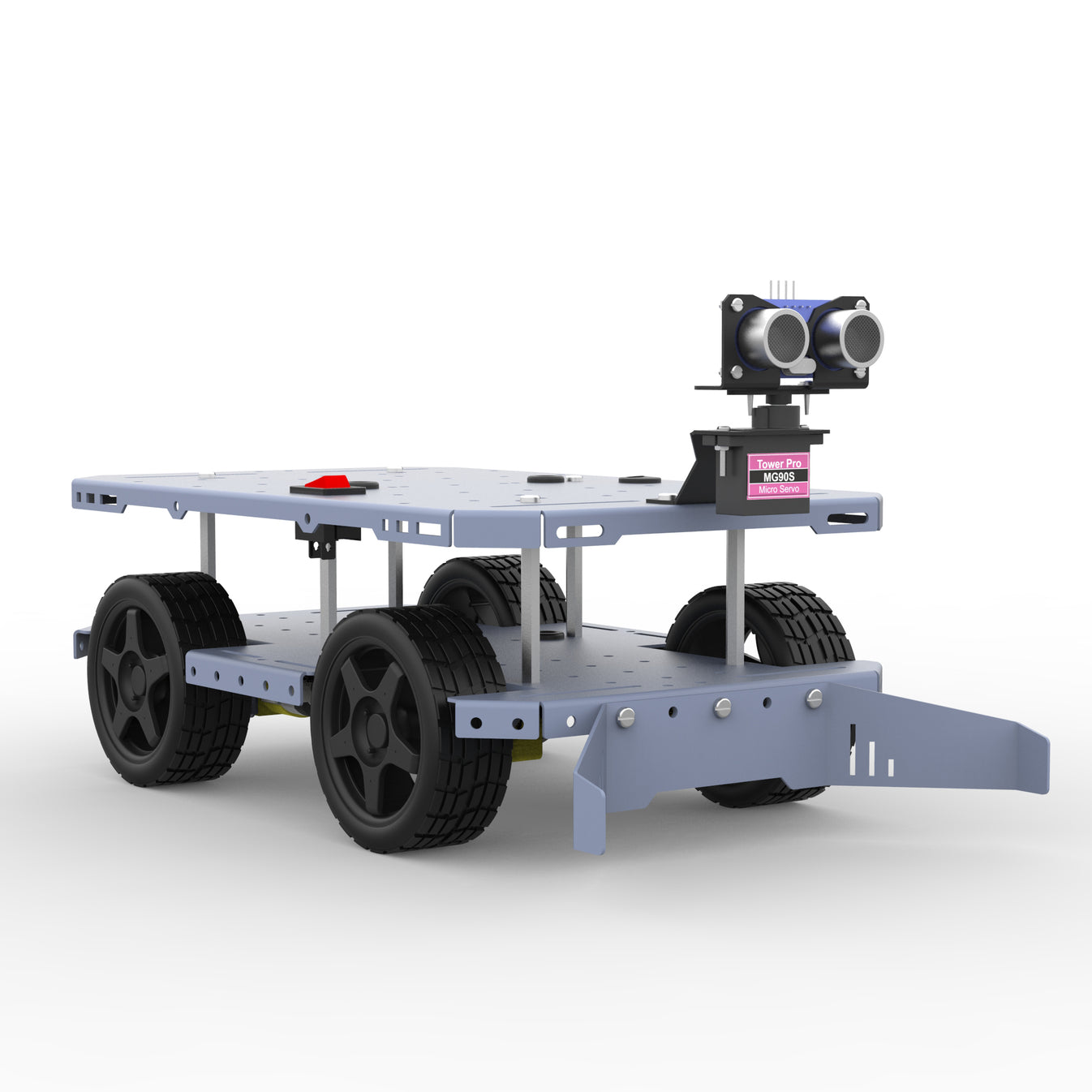 ROVER 4WD SOCCER BO SERIES 2 METAL CHASSIS DIY ROBO KIT MATT BLACK & G ...