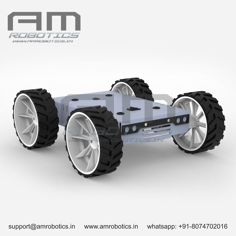 ROVER 4WD JOHNSON SERIES 2 GRAY DIY ROBOTIC METAL CHASSIS KIT – Am Robotics