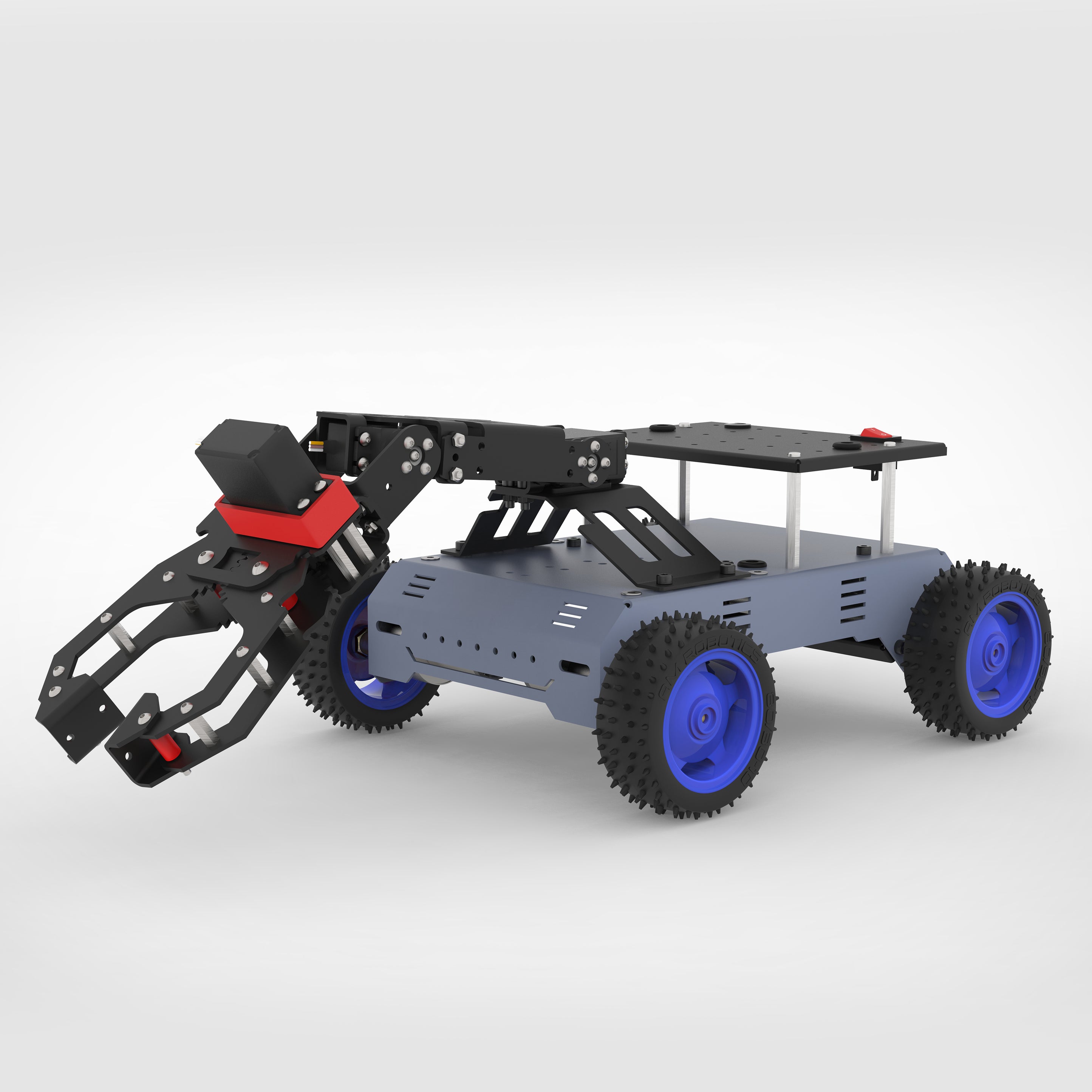 4WD 3DOF PICK AND PLACE PROGRAMMABLE METAL DIY ARM ROBOTIC CHASSIS KIT ...