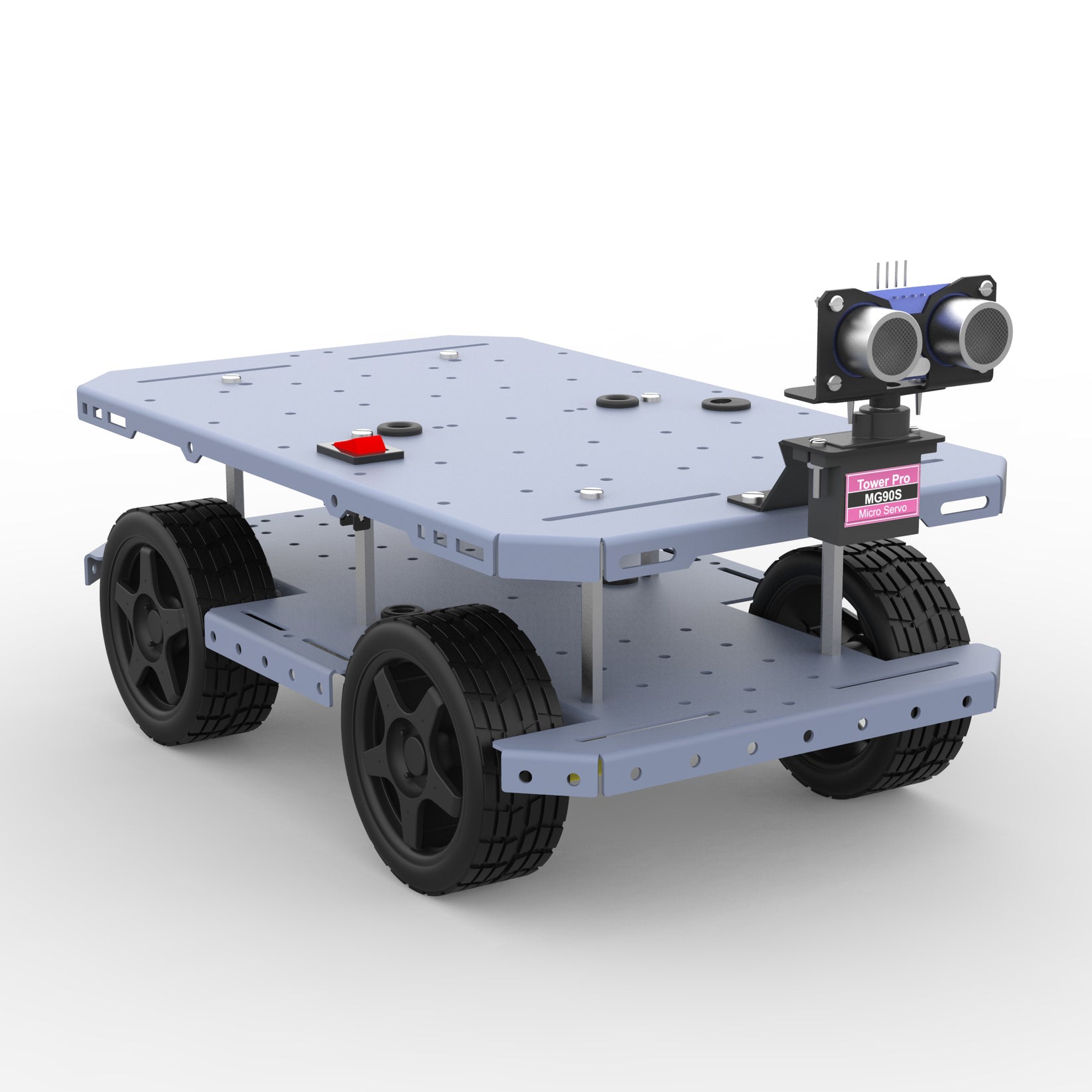 ROVER 4WD SOCCER BO SERIES 2 METAL CHASSIS DIY ROBO KIT MATT BLACK & G ...