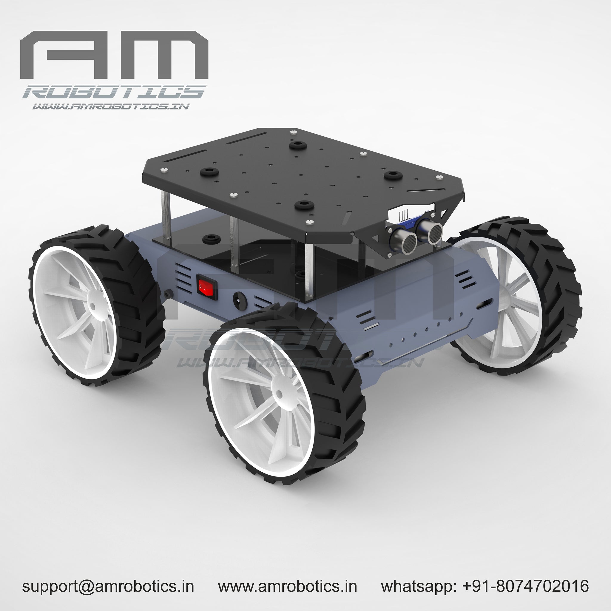 ROVER 4WD JOHNSON SERIES 1 DIY ROBOTIC METAL CHASSIS KIT – Am Robotics