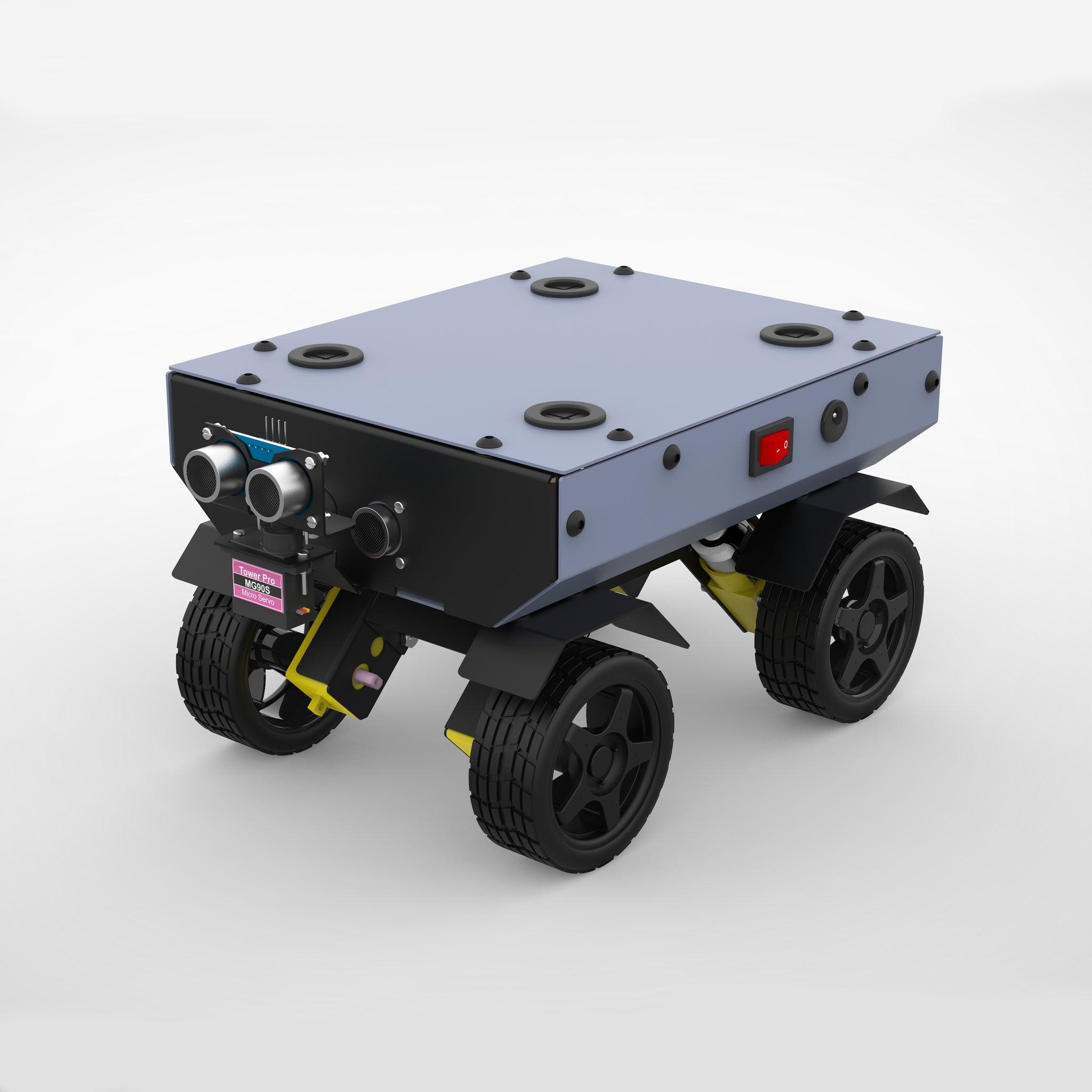 ROVER 4WD BO SERIES 3 METAL CHASSIS DIY ROBO KIT MATT BLACK & GRAY – Am ...