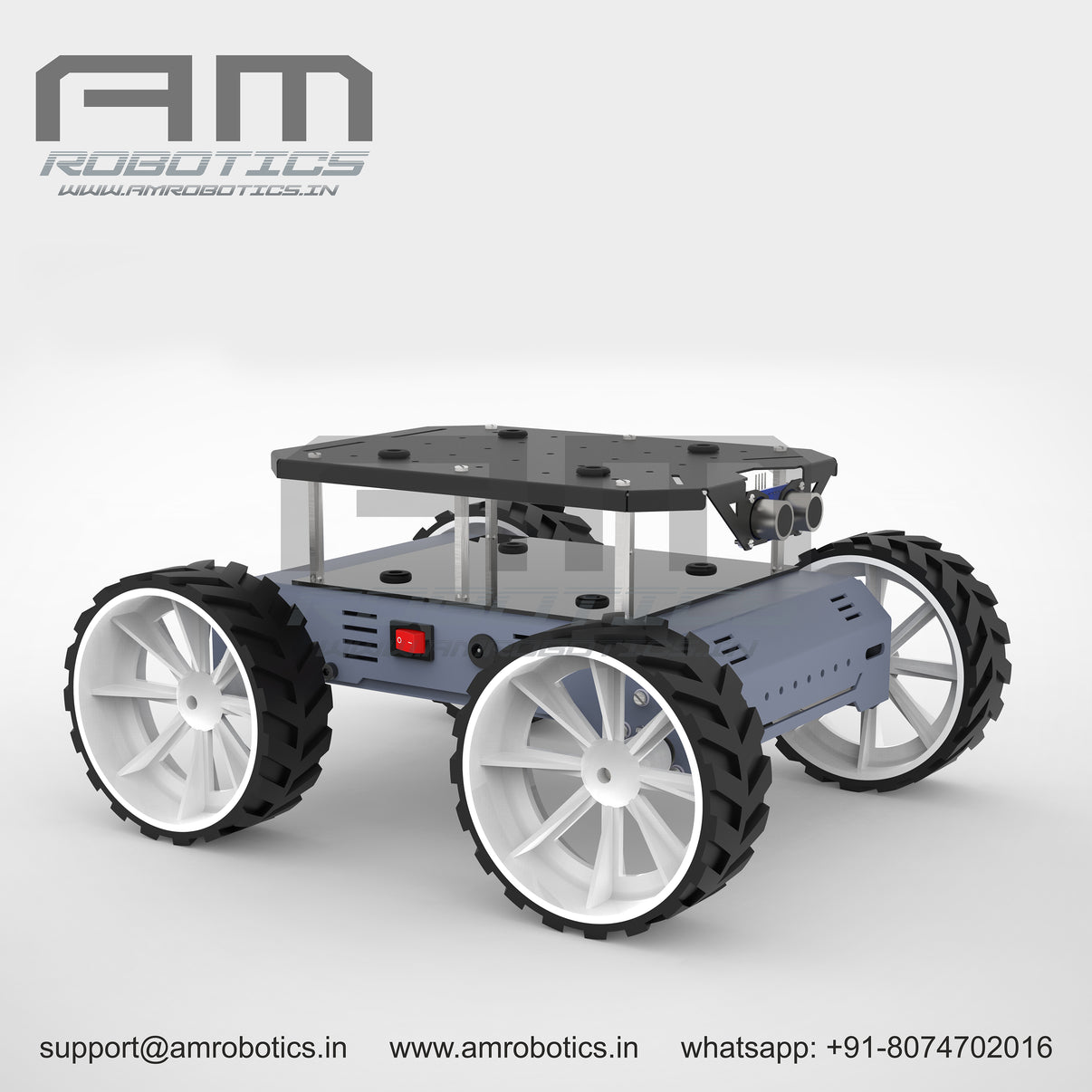 ROVER 4WD JOHNSON SERIES 1 DIY ROBOTIC METAL CHASSIS KIT – Am Robotics