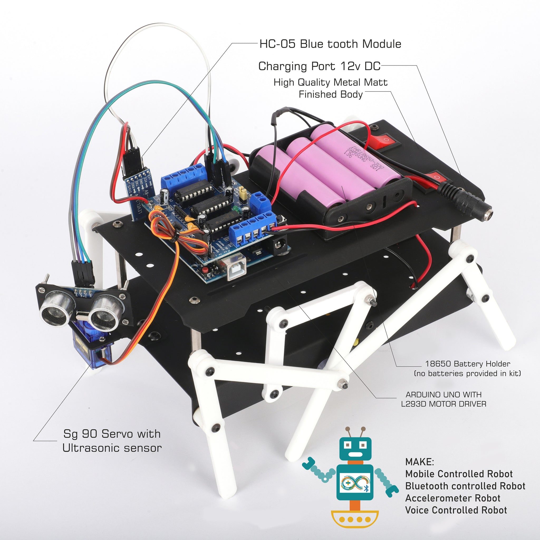 6 Leg Mechanical Walking Robot DIY Kit – Am Robotics