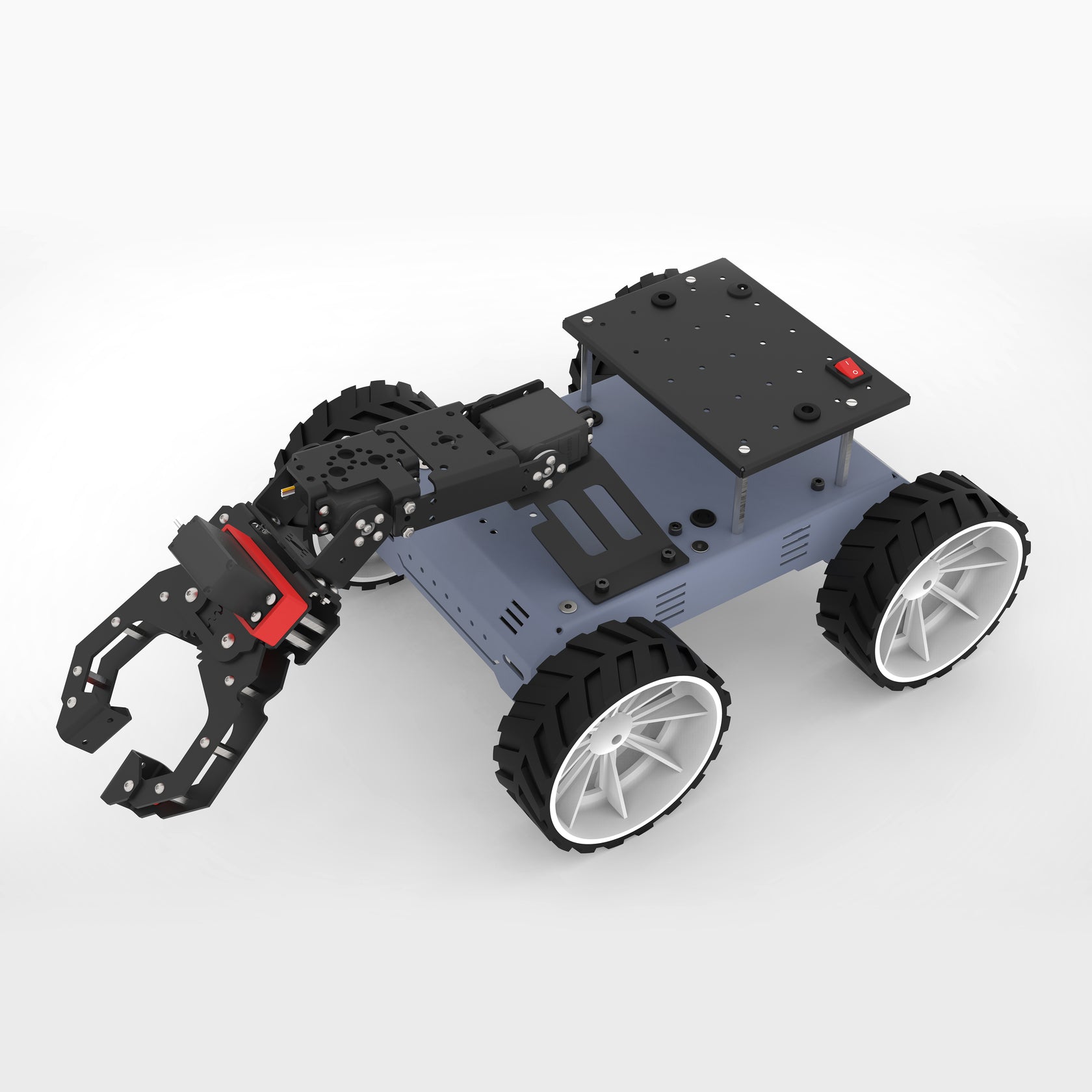 4WD 3DOF PICK AND PLACE PROGRAMMABLE METAL DIY ARM ROBOTIC CHASSIS KIT ...