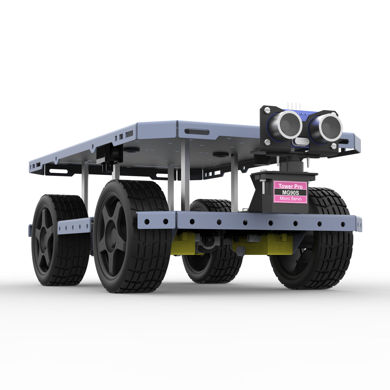 ROVER 4WD SOCCER BO SERIES 2 METAL CHASSIS DIY ROBO KIT MATT BLACK & G ...