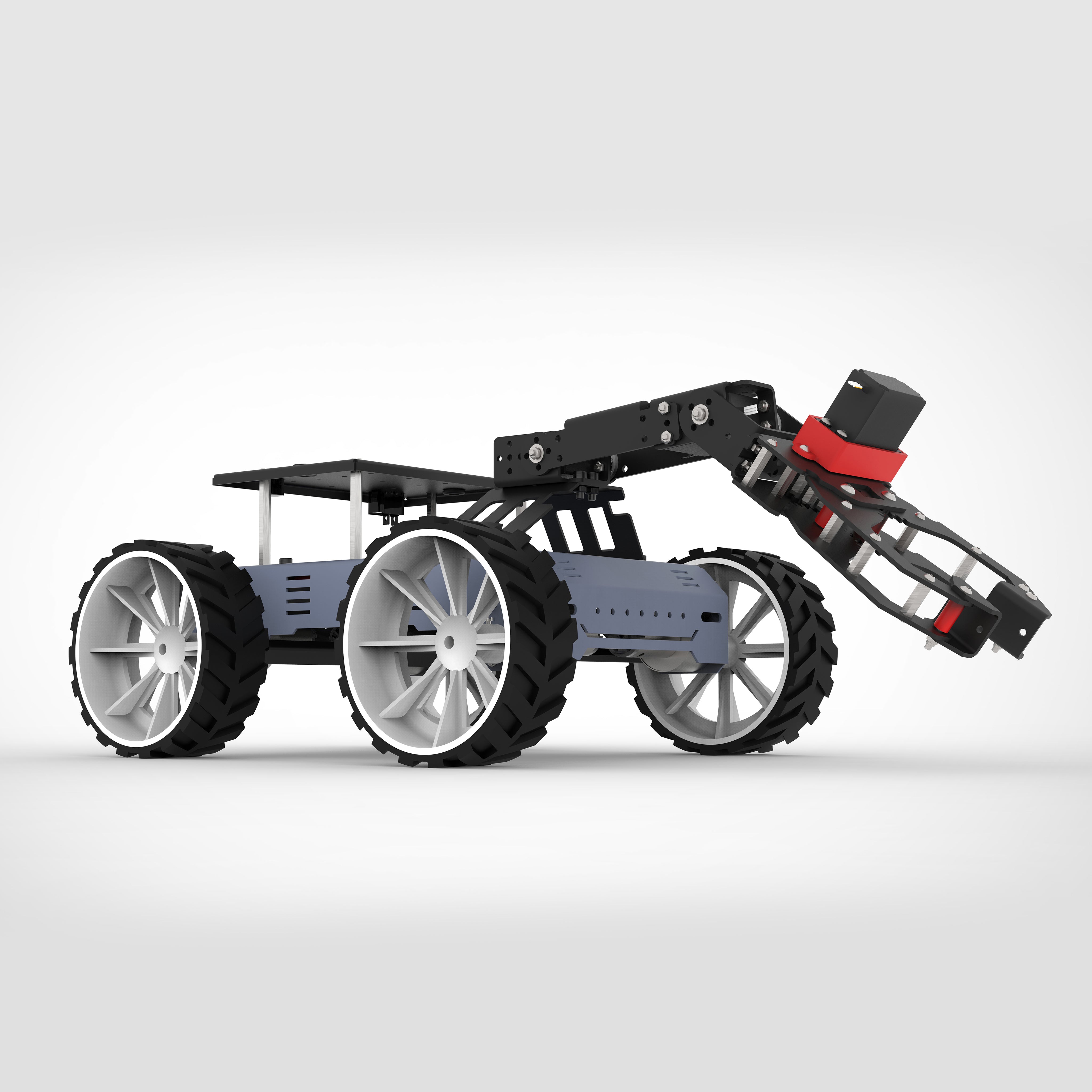 4WD 3DOF PICK AND PLACE PROGRAMMABLE METAL DIY ARM ROBOTIC CHASSIS KIT ...