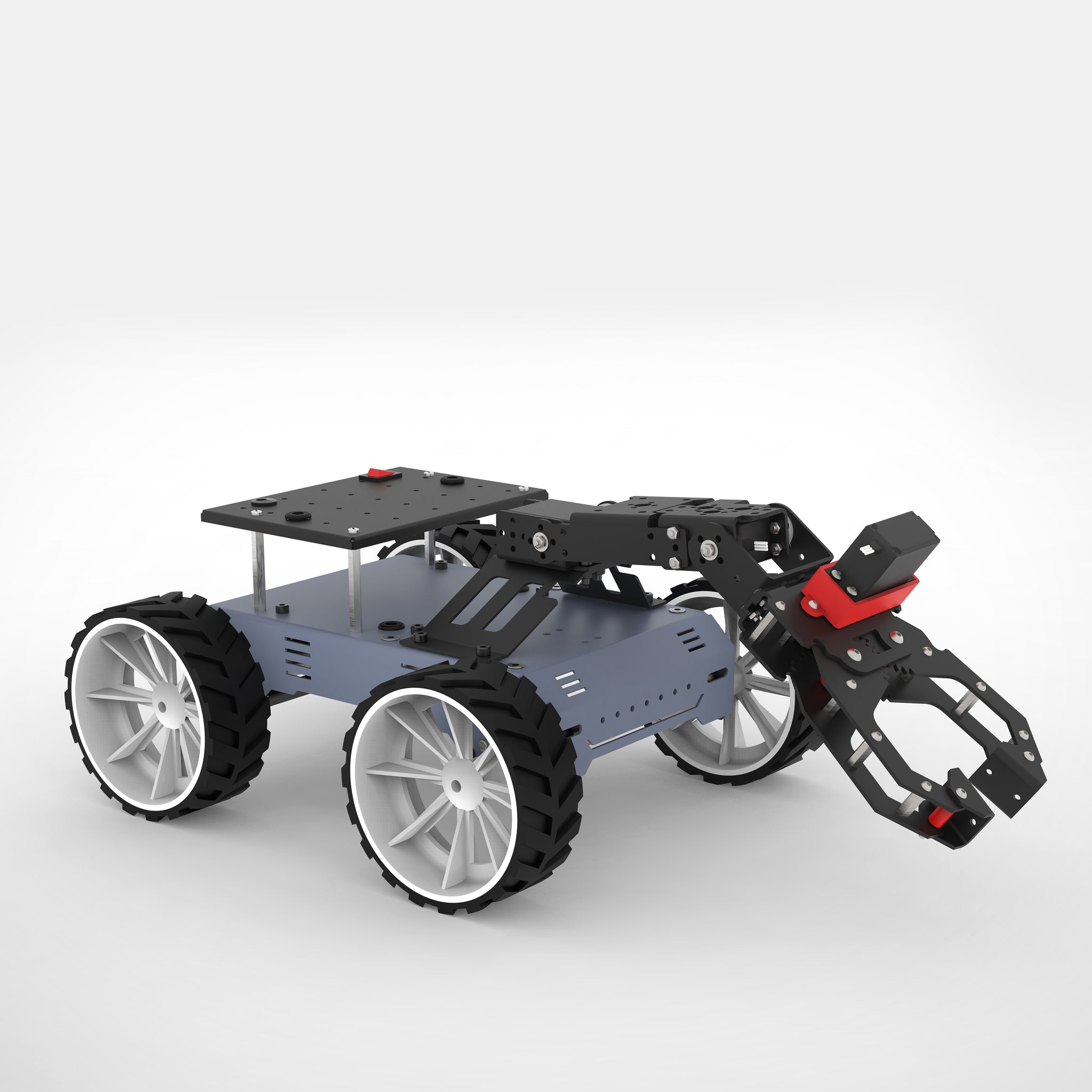 4WD 3DOF PICK AND PLACE PROGRAMMABLE METAL DIY ARM ROBOTIC CHASSIS KIT ...