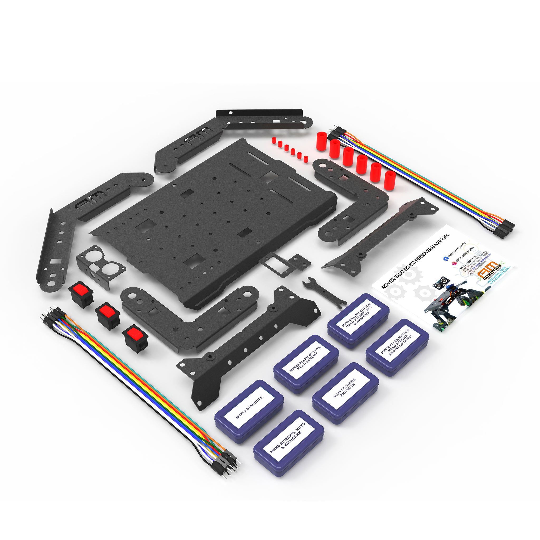 ROVER 6WD BO60 CHASSIS KIT – Am Robotics
